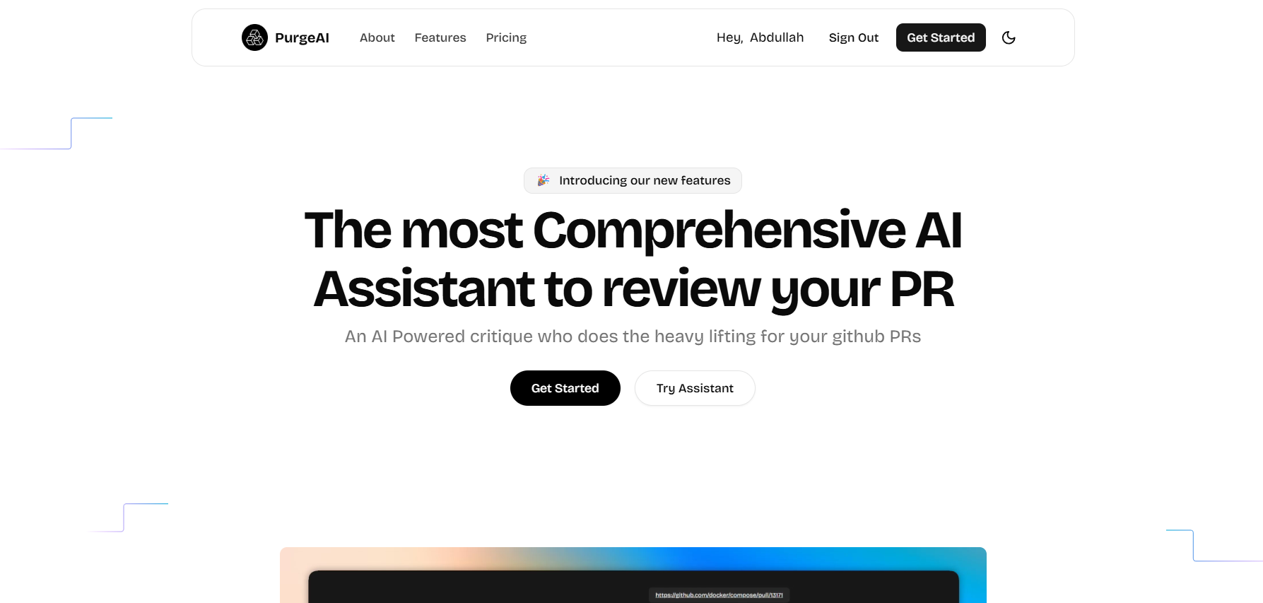 PurgeAI AI assistant for github PRs